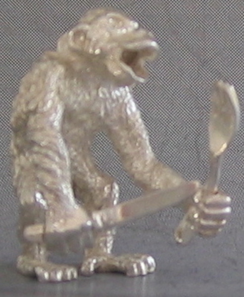 PLAYFUL MINIATURE STERLING SILVER MONKEY FIGURINE NEW | eBay
