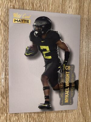 Mykael Wright 2022 Wild Card Matte #MB-87 White RC Oregon Ducks | eBay