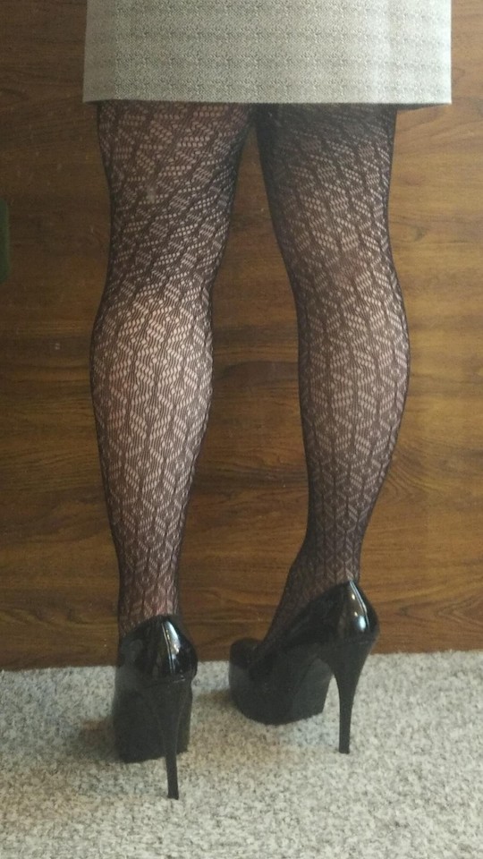 Black Fishnet Tights Herringbone Chevron Mesh Medium Large Tall ...