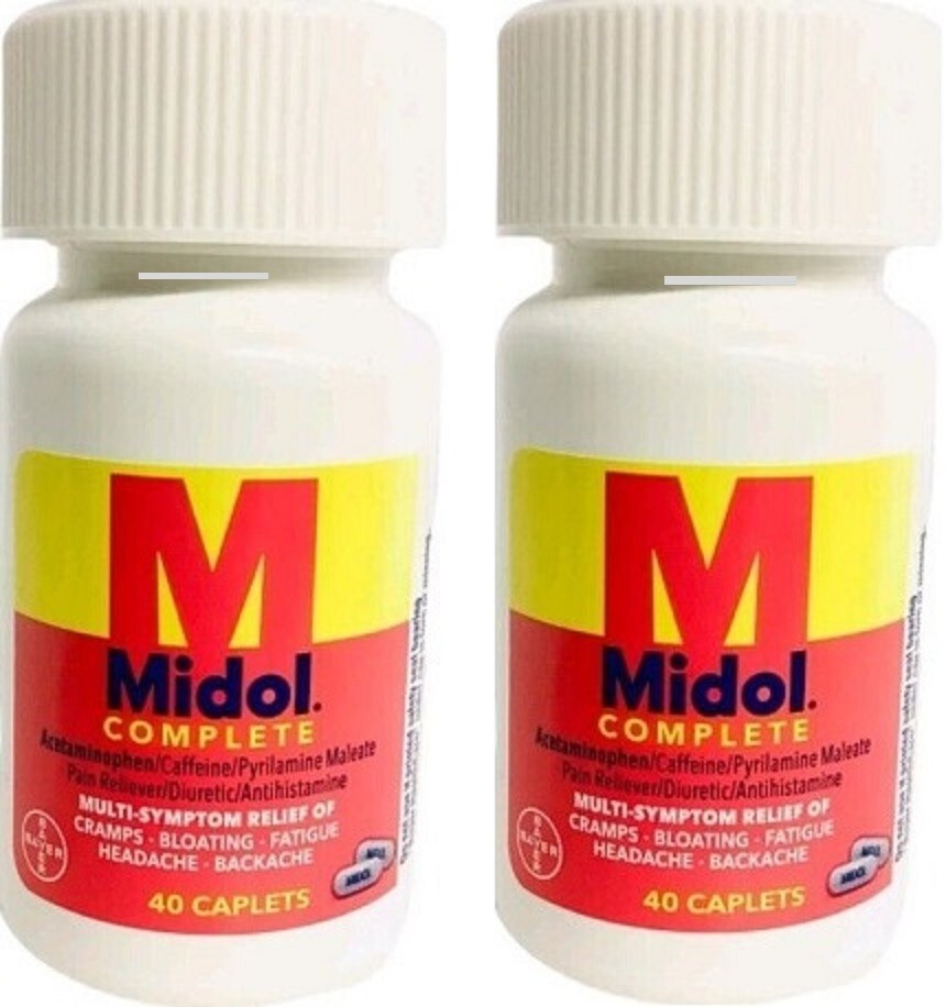 TWO 40ct Midol Complete Multi-Symptom Relief Caplets Exp 1/25 | eBay