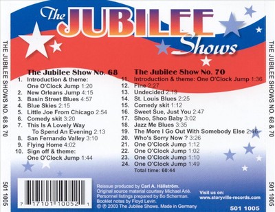 VARIOUS ARTISTS JUBILEE SHOWS, VOL. 5: NOS. 68 & 70 NEW CD 717101100521 ...