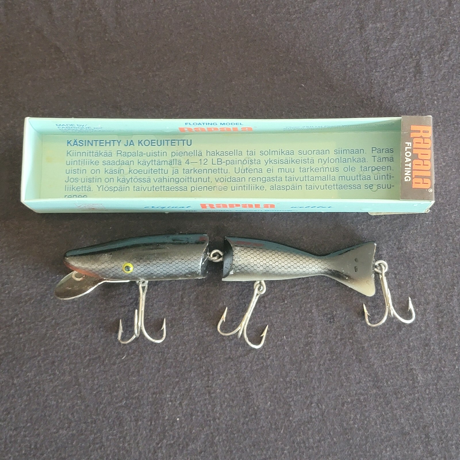 Vintage Original Rapala Wobbler Finnish Minnow Floating w/ box | eBay