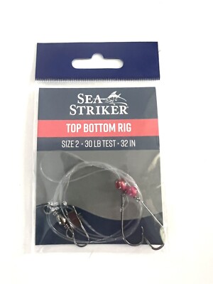 Sea Striker Top Bottom Rig Size 2 - 30 LB - 32” Monofilament Fishing ...