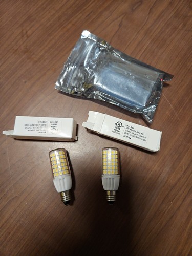 (2) NEW Bulbrite 40W Replace T6 LED E11 Bulbs 120V 3000K Clear Dimmable ...