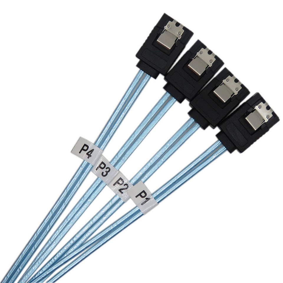 4pcs/set SATA III SAS Data Cable for Server SATA 7 Pin to SATA 7 Pin (0 ...