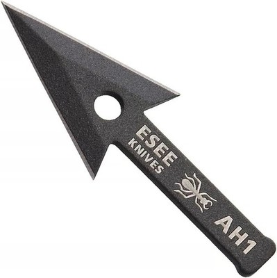 ESEE AH1 Arrowhead 2.5" Double Edge Survival Blade Black Powder Coat ...