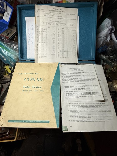 Vintage Conar Tube Tester Model 224 In Hard Case With Manual & Data | eBay