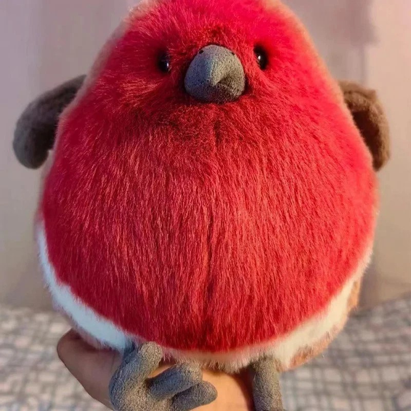 Jellycat Plum Robin Winter Bird Plush Cute Fluffy Birthday Gift UK ...