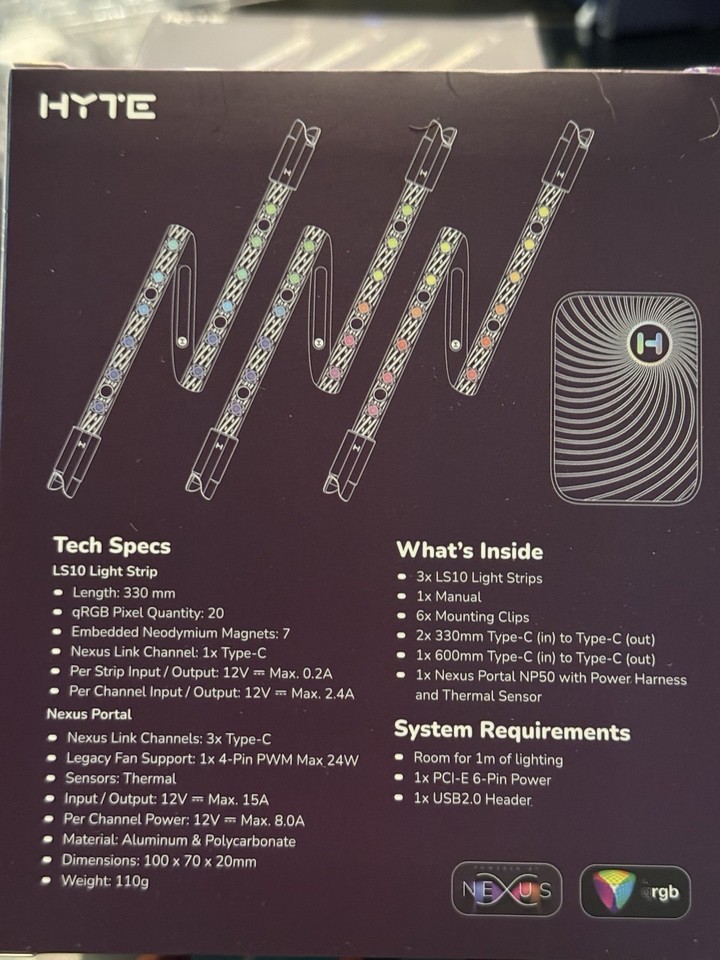 Hyte LN60 Noodle + LS30 + LS10 + Nexus Portal RGB led lighting System For Nexus | eBay