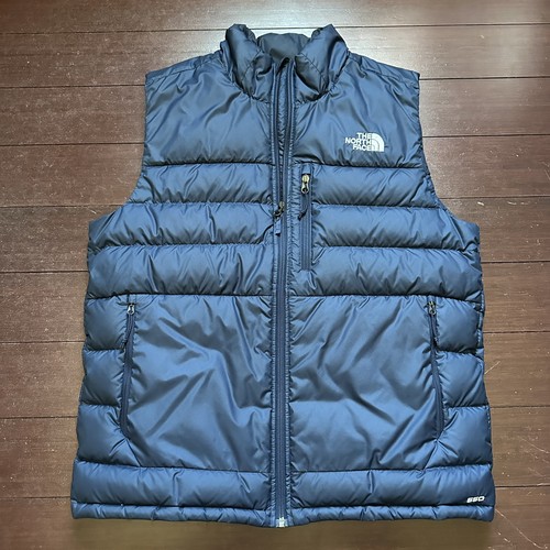 The North Face 550 Vest Mens Medium Down Puffer Navy Blue Pockets Full ...