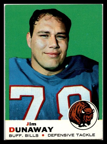 1969 Topps Football # 10 JIM DUNAWAY BUFFALO BILLS | eBay