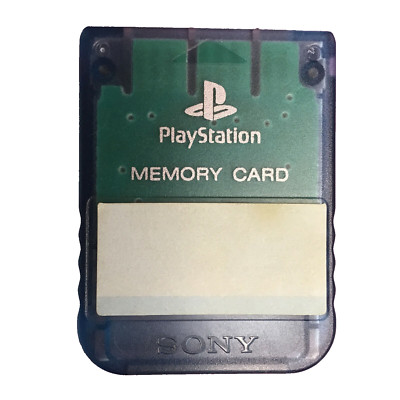Official Original Sony PlayStation1 PS1 Memory Card Clear Blue SCPH ...