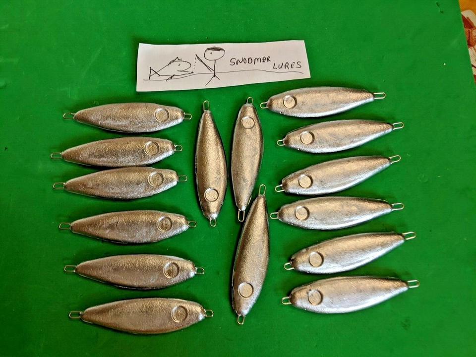 15 - 1.5 OZ SHAD Fishing Jigging Casting Lead Slab Spoon Lures Fresh ...