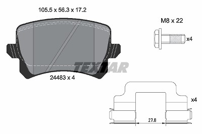 Textar 2448302 Brake Pad Set for sale online | eBay