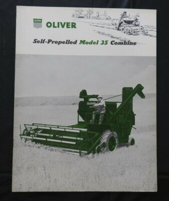 1956 "THE OLIVER MODEL 35 SELF-PROPELLED COMBINE" SALES CATALOG ...