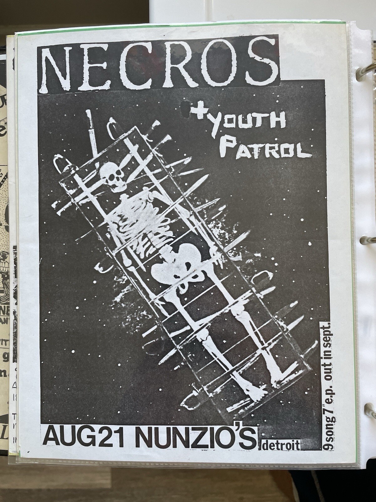 Necros Youth Patrol Nunzios OG Flyer Misfits Negative Approach IQ32 | eBay