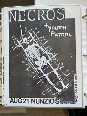 Necros Youth Patrol Nunzios OG Flyer Misfits Negative Approach IQ32 | eBay