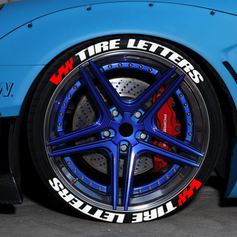 Permanent Tire Lettering Custom Text Sticker 1.06" For 14"-22" Tires ...