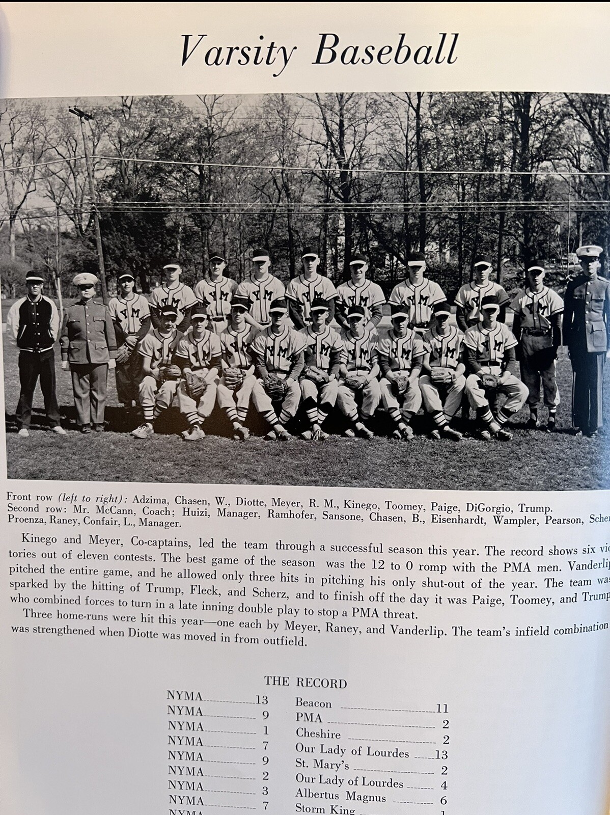 PRESIDENT DONALD TRUMP~1963 NY MILITARY ACADEMY YEARBOOK~ NEVER ...