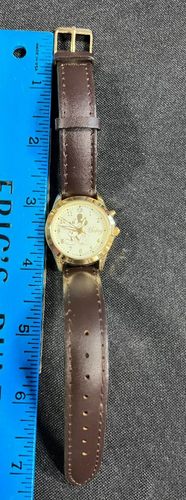 Vintage MZB Walt Disney Mickey Mouse MCK156 Gold Wrist Watch WORKING ...