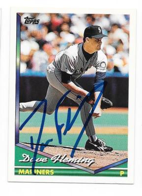 DAVE FLEMING 1994 TOPPS AUTOGRAPHED SIGNED # 415 MARINERS | eBay