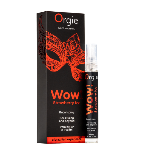 Orgie Wow! Strawberry Ice Bucal Spray for Kissing Intense orgasm 10ml ...