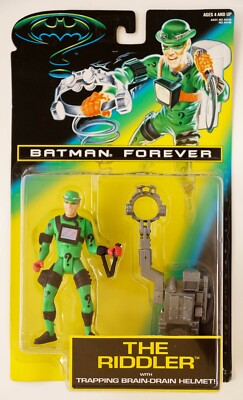 1995 Batman Forever The Riddler Action Figure with Trapping Brain-Drain ...