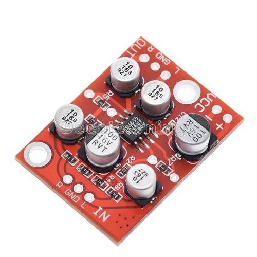 DC 5V-15V 12V AD828 Stereo Preamp Power Amplifier Board Preamplifier ...