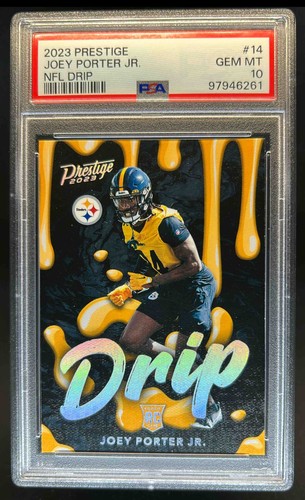 2023 Panini Prestige Joey Porter Jr. NFL Drip Rookie RC #14 Steelers ...