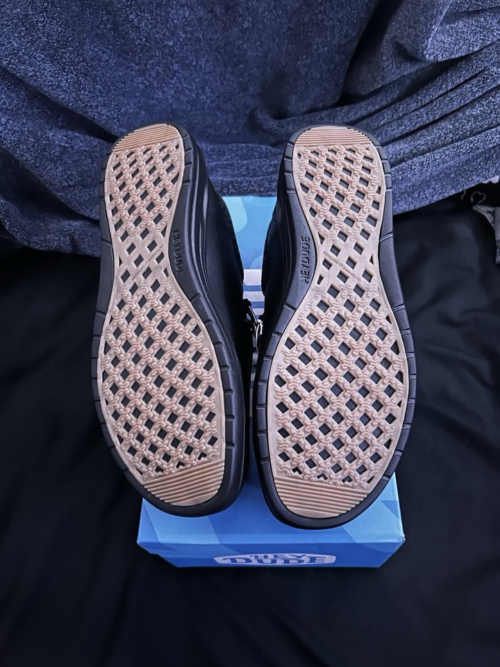 Hey Dude Paul Classic Black Leather Size 11 | eBay