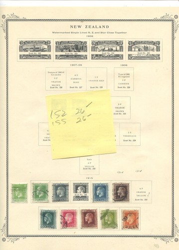 New Zealand lot of stamps from the 1910's to 1930's with better (1041 ...