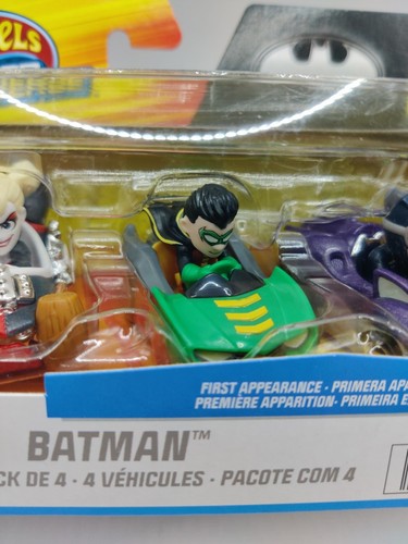 2024 Hot Wheels Racer Verse Batman 4 Pk Harley Q + Robin Catwoman ...