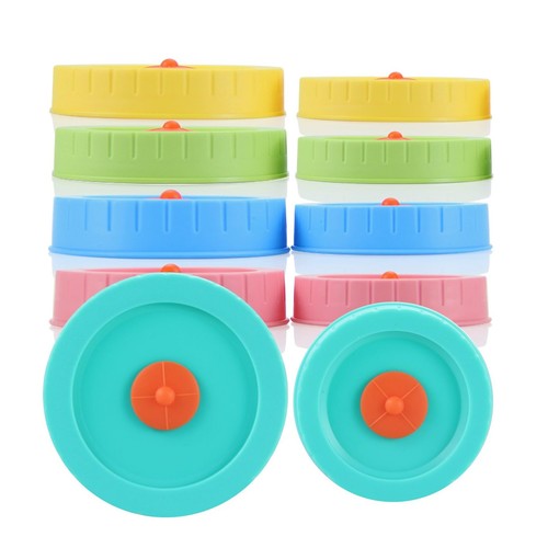 10 Pack Colored Mason Jar Lids for Electric Mason Jar Vacuum Sealer Kit ...
