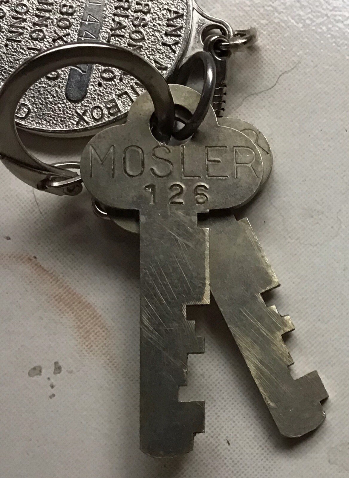 Vintage Mosler Keys And Peace Key Ring | eBay