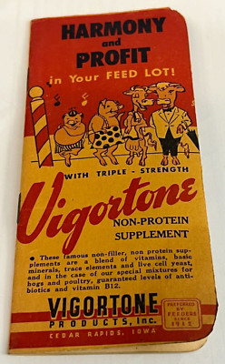 Vigortone Products Inc Memo Pocket Notebook Harvey Johns Sibley Iowa | eBay