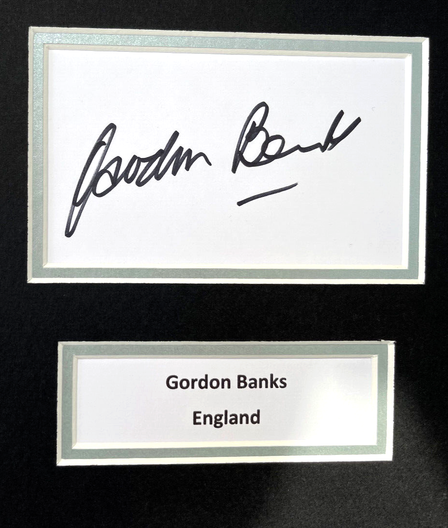 GORDON BANKS SIGNED PHOTO MOUNT COA AUTOGRAPH ENGLAND STOKE 1966 WORLD ...