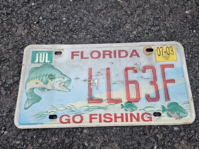 Vintage 2003 Florida Go Fishing License Plate | eBay
