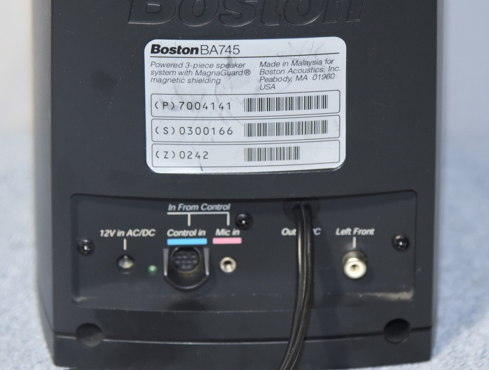 Boston BA745 Set of 2 Speaker With Subwoofer No AC Adapter - READ | eBay
