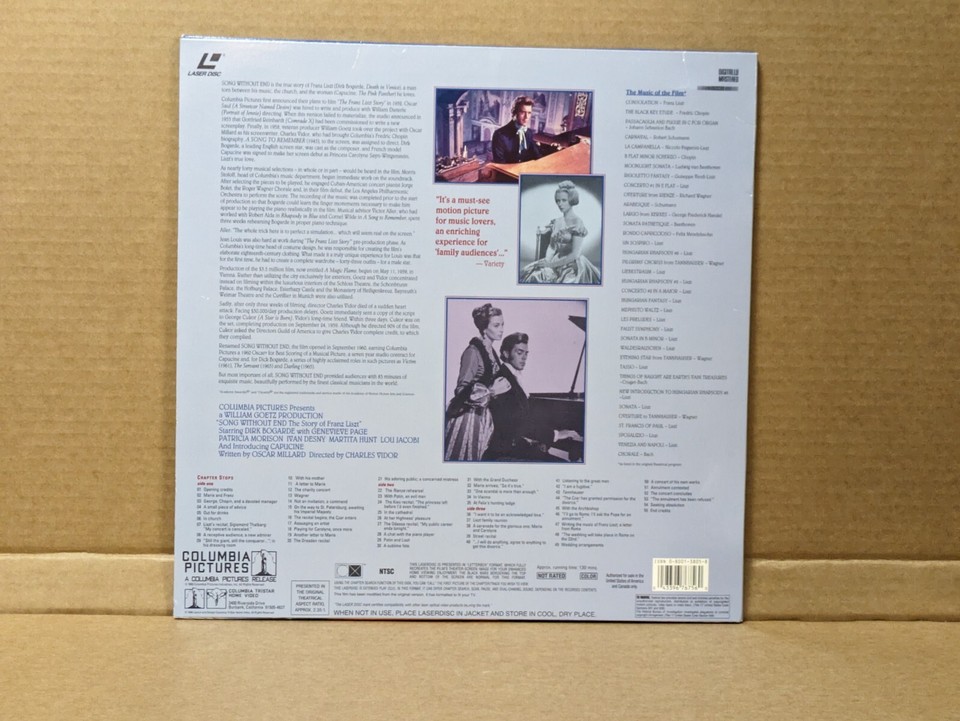 Song Without End (1960) Widescreen Laserdisc Kirk Bogarde Capucine ...