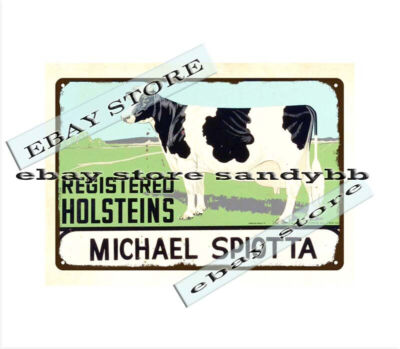 interior ideas 1950s REGISTERED HOLSTEINS live stock sign metal tin ...