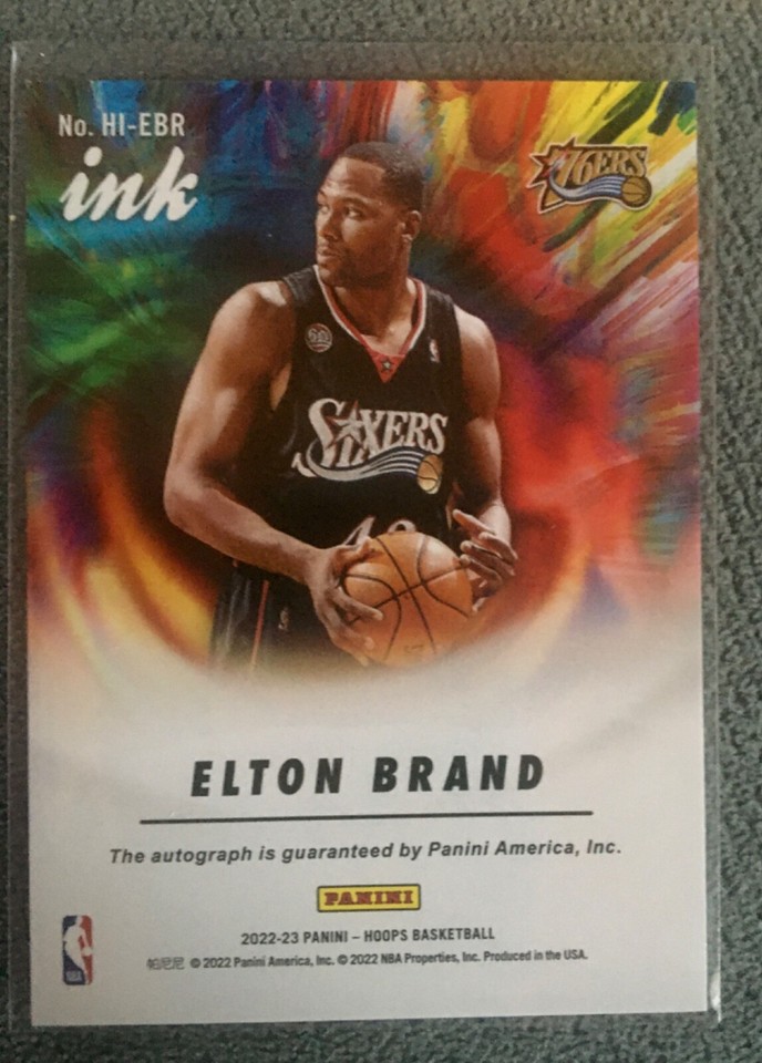 2022-23 NBA HOOPS INK ELTON BRAND 76 ERS, CLIPPERS, BULLS, AUTOGRAPH | eBay