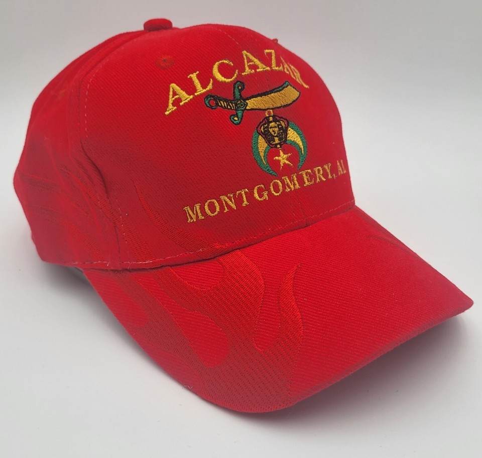 Alcazar Shriners Montgomery AL Hat Cap Adult Adjustable Strapback Red ...