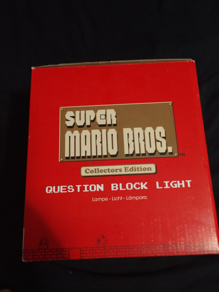 Super Mario Bros Nintendo Question Mark Block ? Yellow Cube Box Light ...