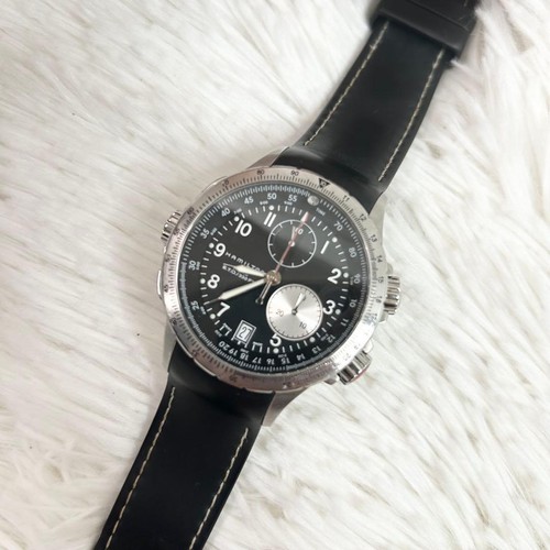 Hamilton Khaki Aviation Chronograph H77612333 Men's 42mm Quartz Water ...