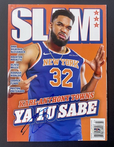 Karl Anthony Towns KAT Signed Autographed Slam Magazine Knicks Psa/Dna ...