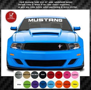 Mustang Windshield Banner Decal