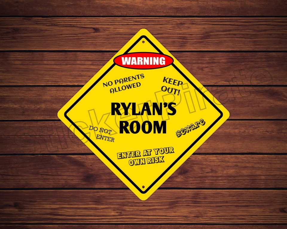 *Aluminum* Rylan's Room Kids Room Door 12"x12" Metal Novelty Sign | eBay