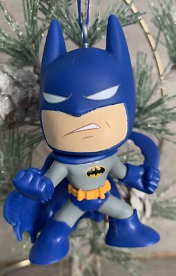 Custom BATMAN DC Comics OOAK 3” Christmas Holiday Ornament Gotham Blue ...