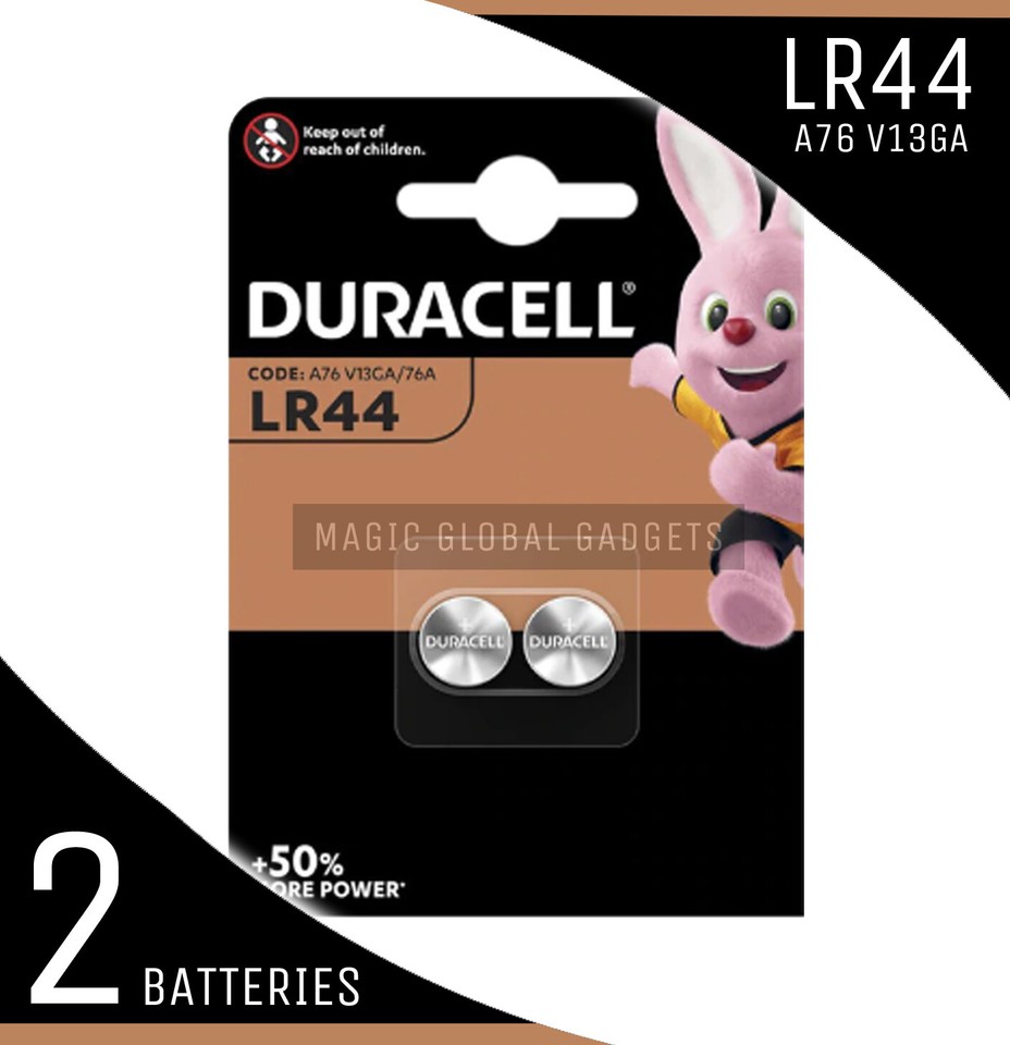 Duracell LR44 Battery AG13 357 A76 RW82 L1154 SR44 AG 13 Coin Cell ...