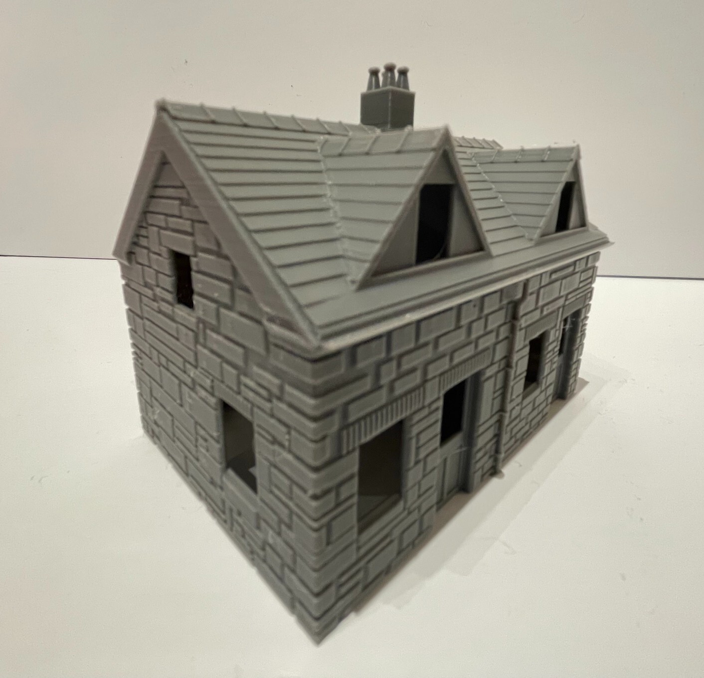 TT120 Gauge Scale Model Railway Layout Building 2 Terrace Houses ...